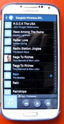 The Samsung Galaxy S4 and the Seagate Wireless Plus